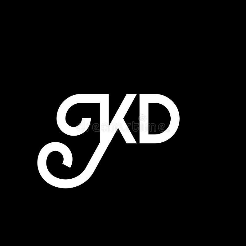 KD Letter Logo Design on Black Background. KD Creative Initials Letter ...