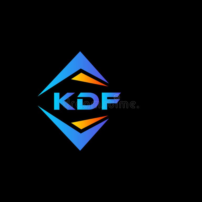 KDF Abstract Technology Logo Design on Black Background. KDF Creative ...