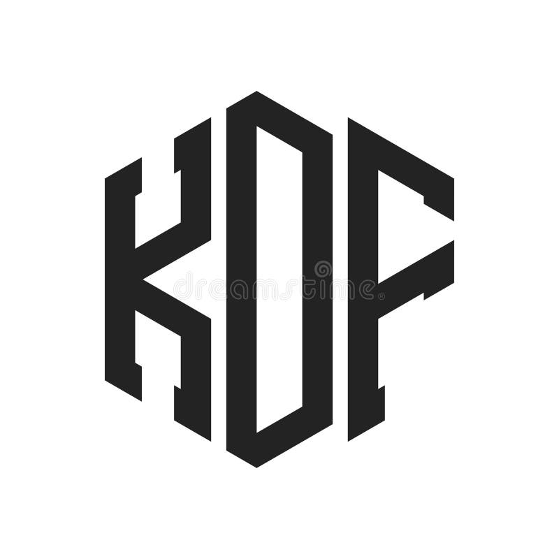 KDF Logo Design. Initial Letter KDF Monogram Logo Using Hexagon Shape ...