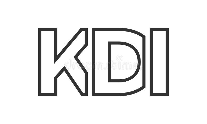 KDI Logo Design Template with Strong and Modern Bold Text. Initial ...