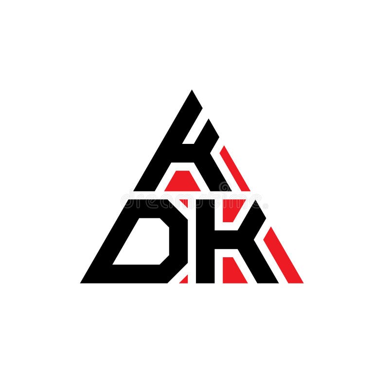 KDK Triangle Letter Logo Design with Triangle Shape. KDK Triangle Logo ...