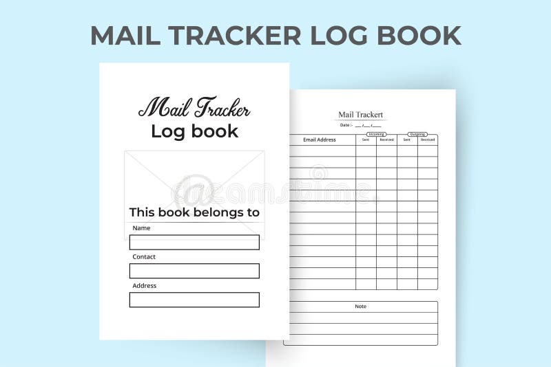 KDP Interior Mail Tracker Log Book. Mail Incoming and Outgoing Diary ...