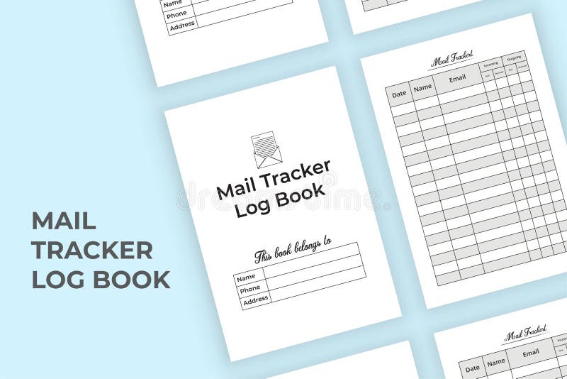 KDP Interior Mail Tracker Notebook. Mail Checker Journal Template ...