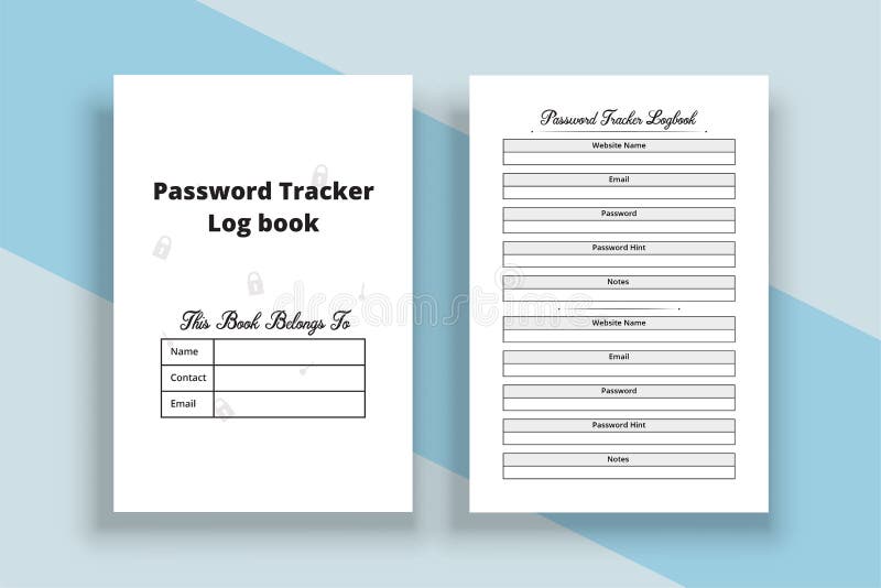 Password Tracker Logbook Kdp Interior Design Print Template Stock ...