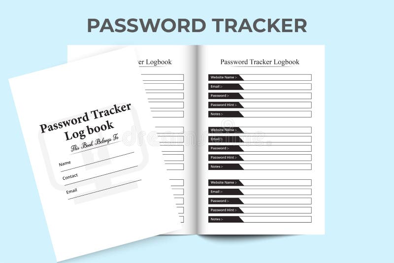 Password Tracker Logbook Kdp Interior Design Print Template Stock ...