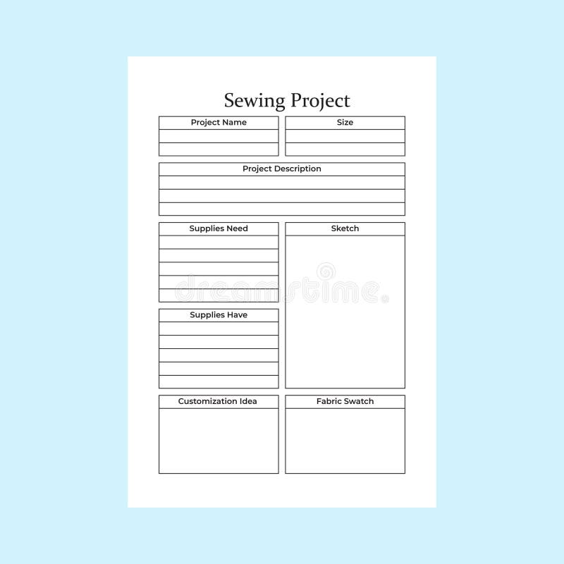 KDP Interior of Sewing Project Journal. Sewing Business Data Tracker ...
