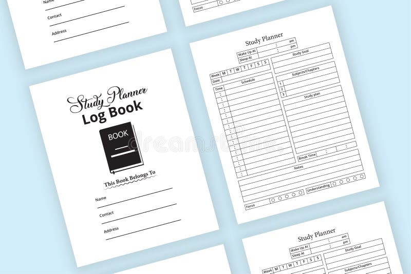 KDP Interior Study Planner Notebook Template. Students daily Routine ...