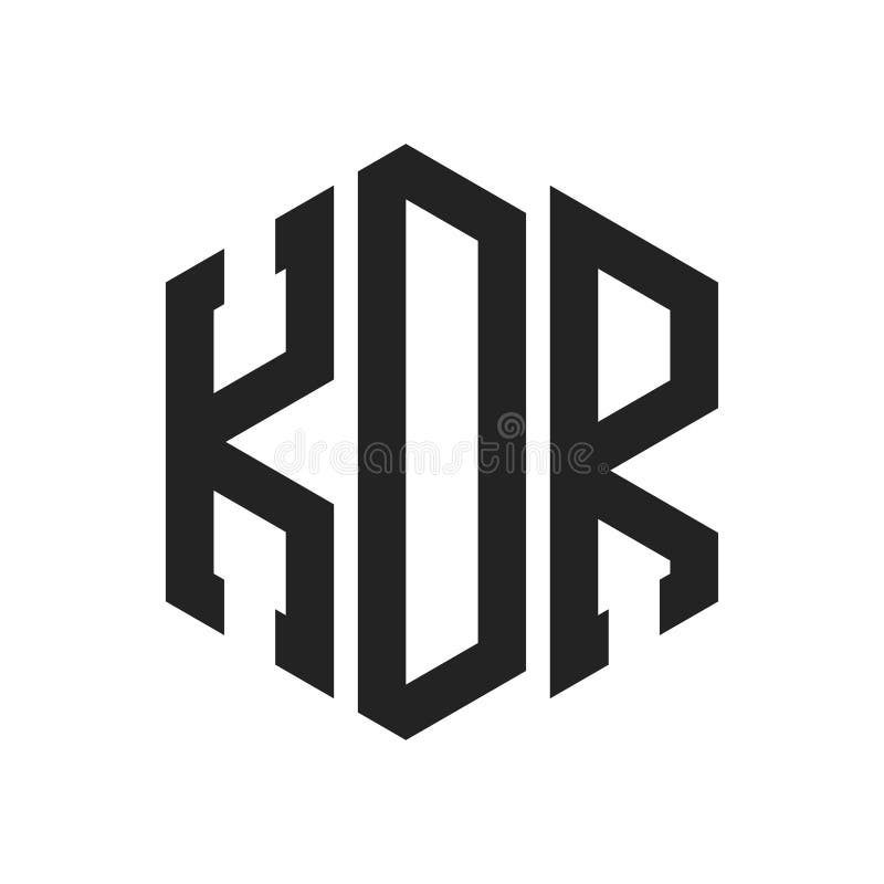 KDR Logo Design. Initial Letter KDR Monogram Logo Using Hexagon Shape ...