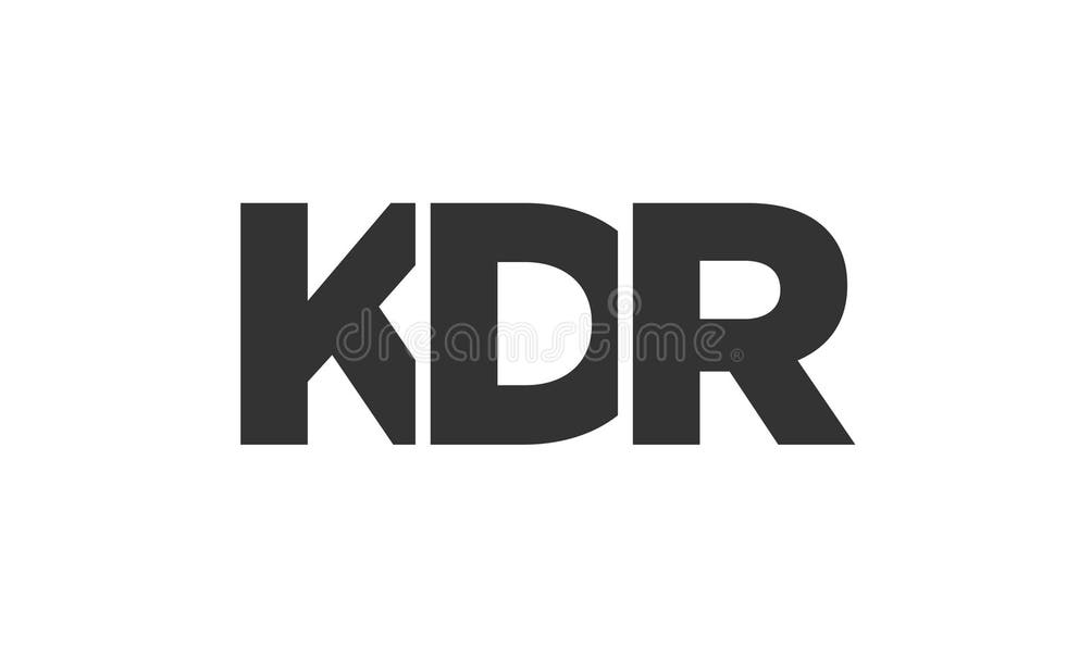 KDR Logo Design Template with Strong and Modern Bold Text. Initial ...