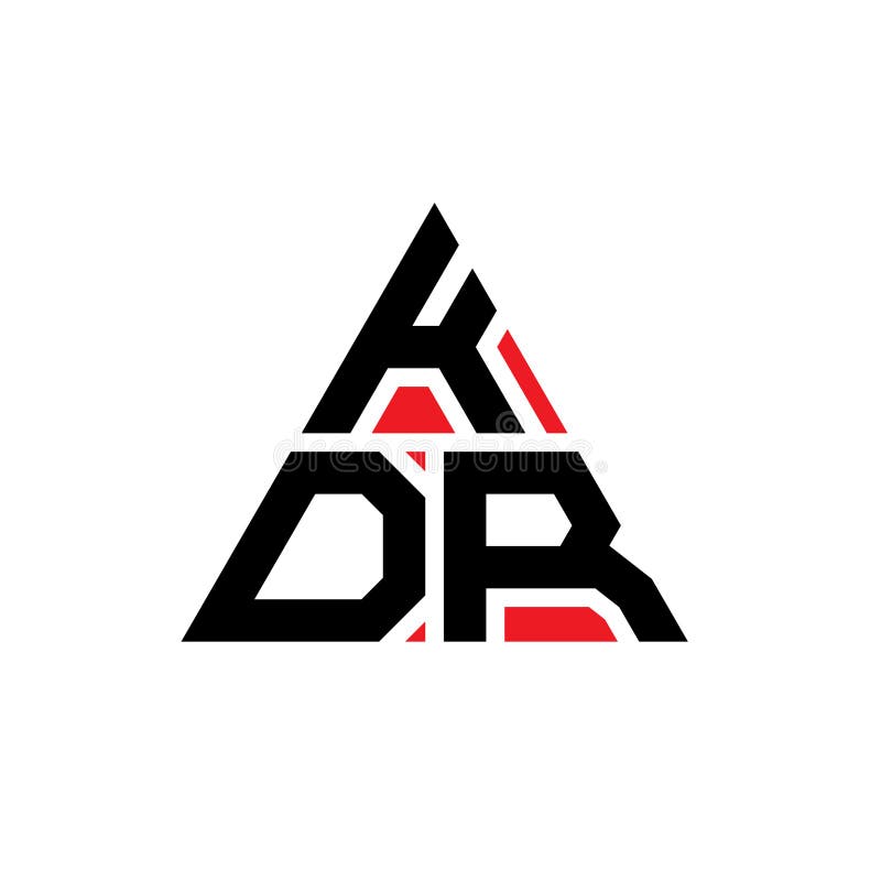 KDR Triangle Letter Logo Design with Triangle Shape. KDR Triangle Logo ...
