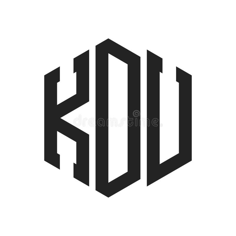 KDU Logo Design. Initial Letter KDU Monogram Logo Using Hexagon Shape ...