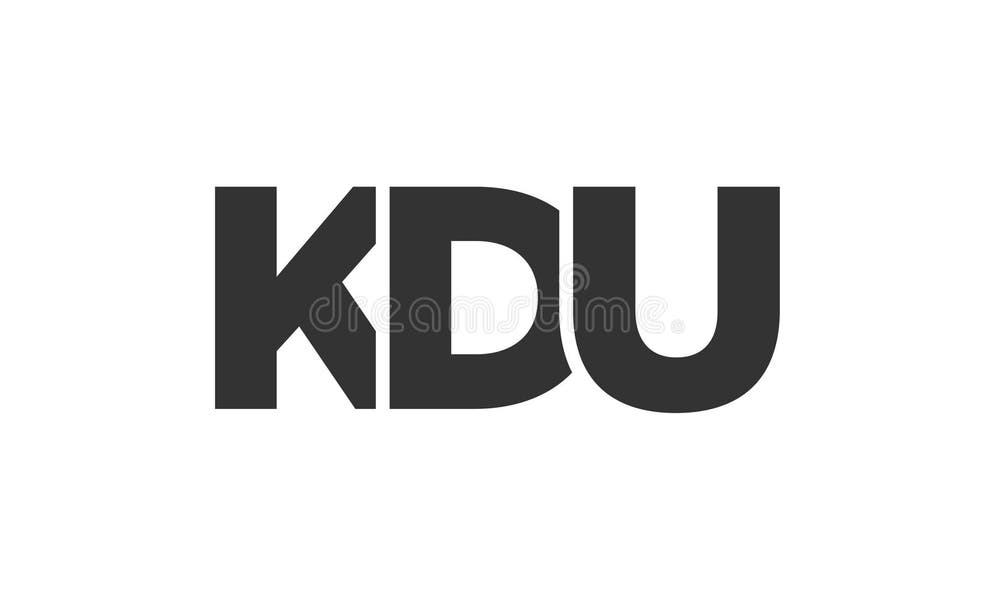 KDU Logo Design Template with Strong and Modern Bold Text. Initial ...