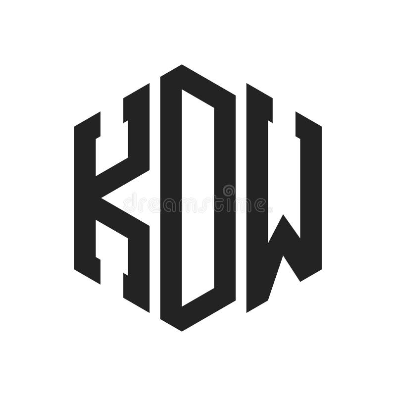 KDW Logo Design. Initial Letter KDW Monogram Logo Using Hexagon Shape ...