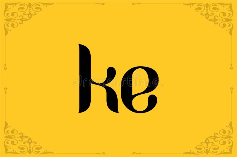 KE abstract luxury logo stock vector. Illustration of letter - 362197446