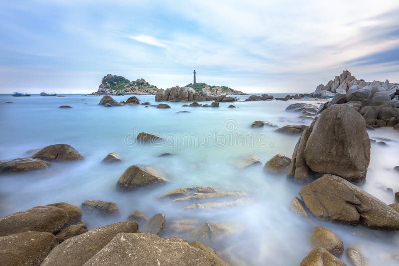 Ke Ga Lighthouse sunset stock photo. Image of beach - 130940432