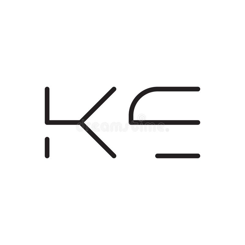 Ke Initial Letter Vector Logo Icon Stock Vector - Illustration of ...