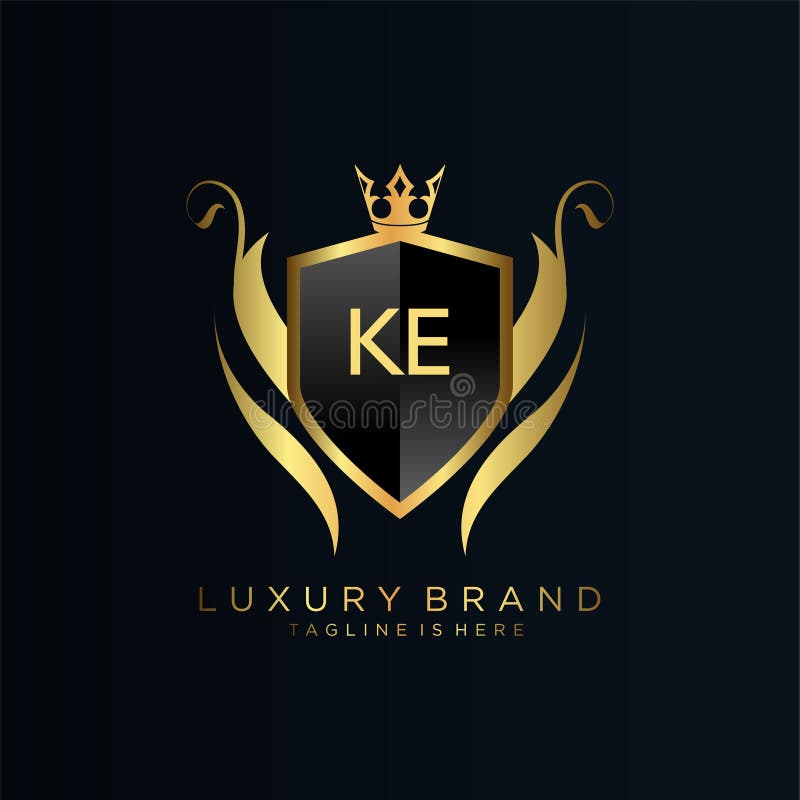 KE Letter Initial with Royal Template.elegant with Crown Logo Vector ...