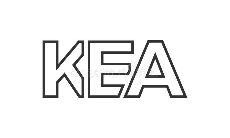 KEA Logo Design Template with Strong and Modern Bold Text. Initial ...