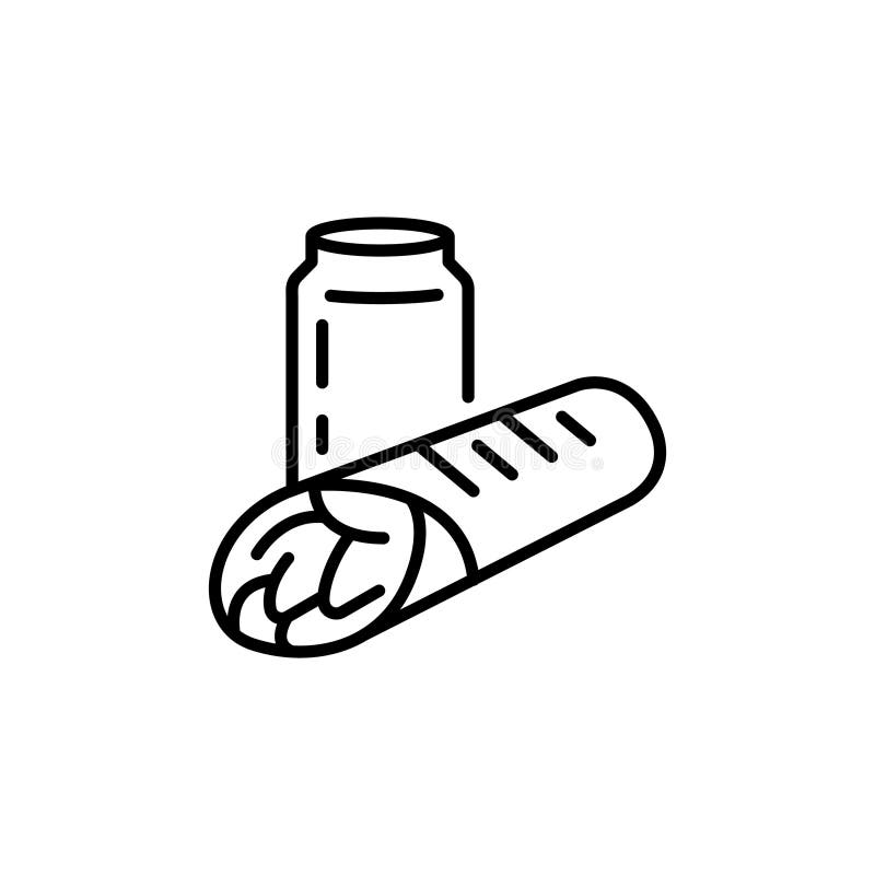 Kebab Combo Icon stock vector. Illustration of wrapfood - 391932197