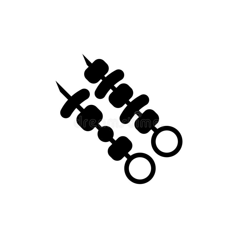Kebab En Icono Plano Del Vector De Los Pinchos Ilustración del Vector ...