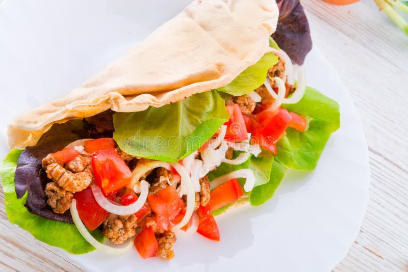 Kebab - Grilled Meat, Bread Stock Photo - Image of appetizer, doner ...