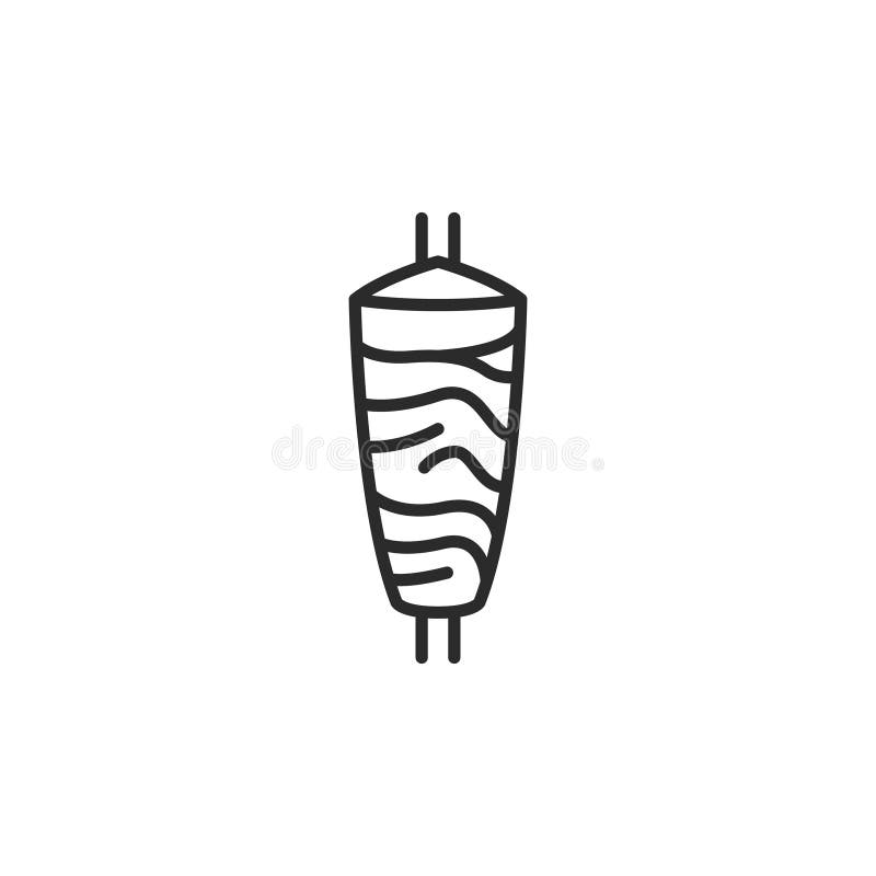 Kebab icon stock illustration. Illustration of pork - 376503058