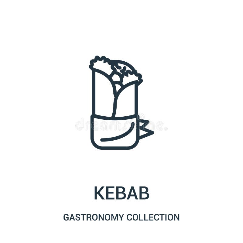 Kebab Icon Vector from Gastronomy Collection Collection. Thin Line ...