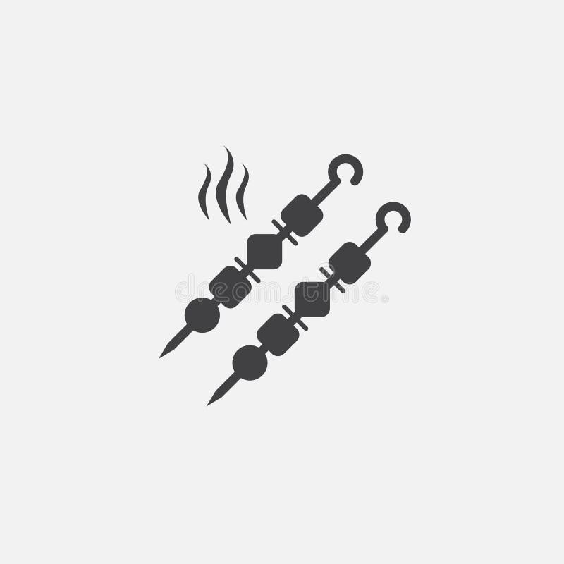 Kebab Icon Vector Isolated on White . Stock Vector - Illustration of ...