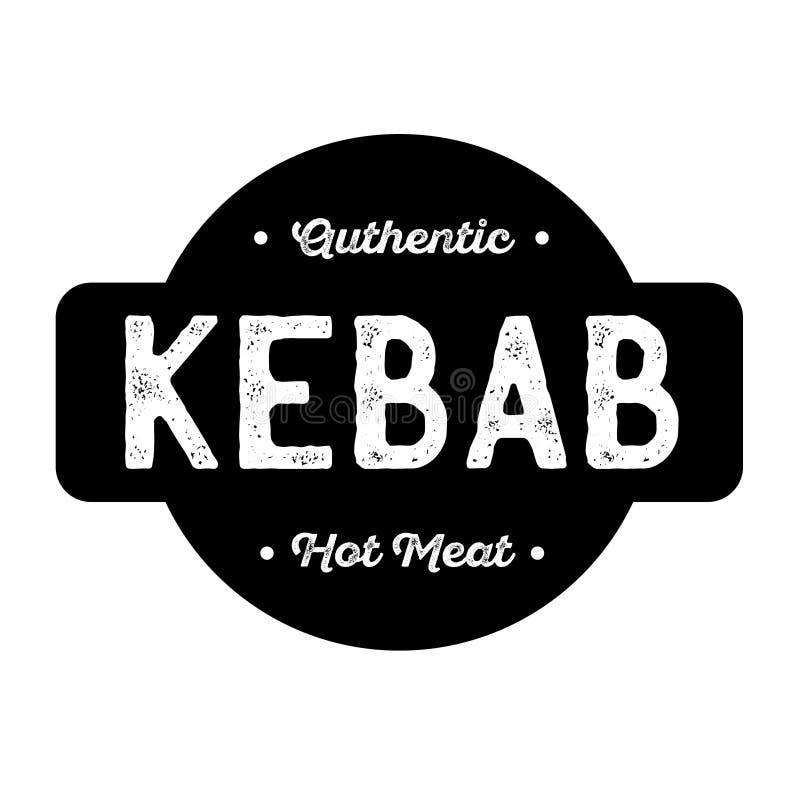 Kebab Label. Kebab Round Band Sign Stock Vector - Illustration of ...