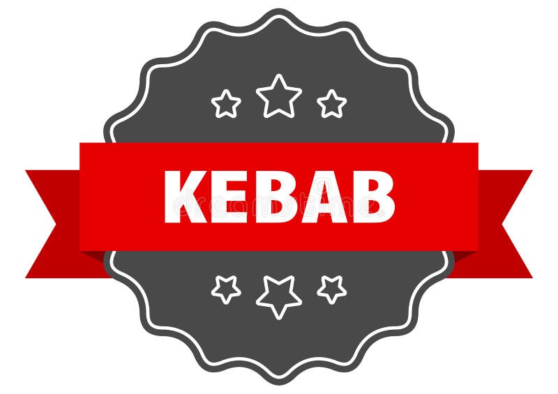 Kebab Label stock vector. Illustration of chicken, delicious - 71339681