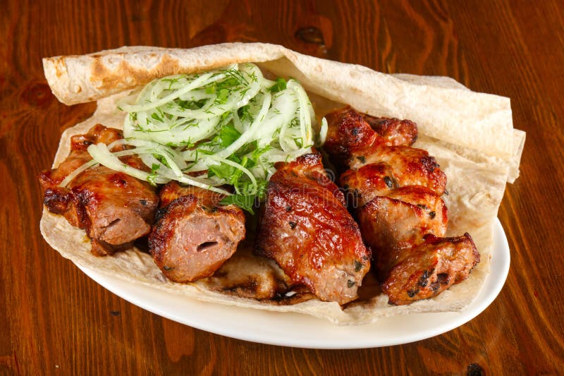 Kebab mix stock photo. Image of grilled, arabic, white - 121391758