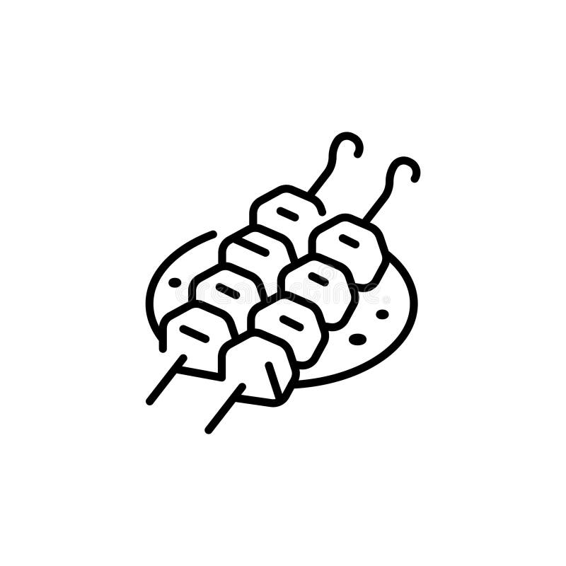 Kebab Plate Icon stock vector. Illustration of dinner - 391935998