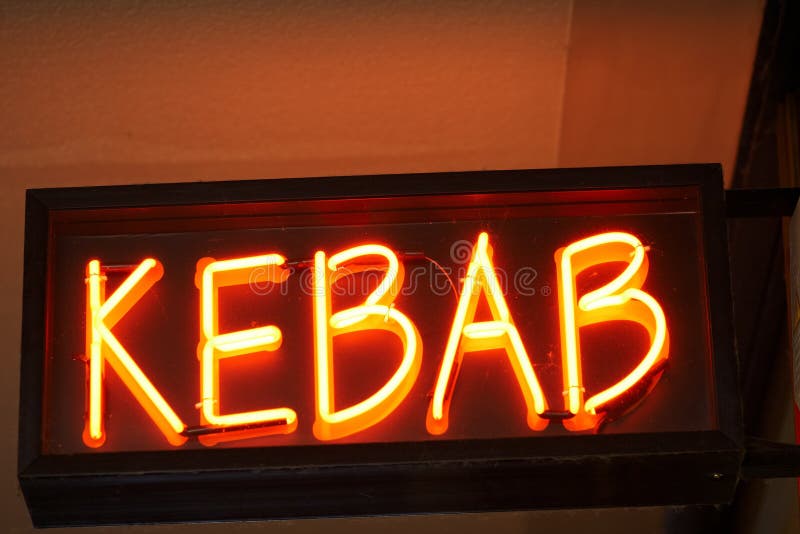 Kebab sign stock image. Image of writing, text, food - 21742523