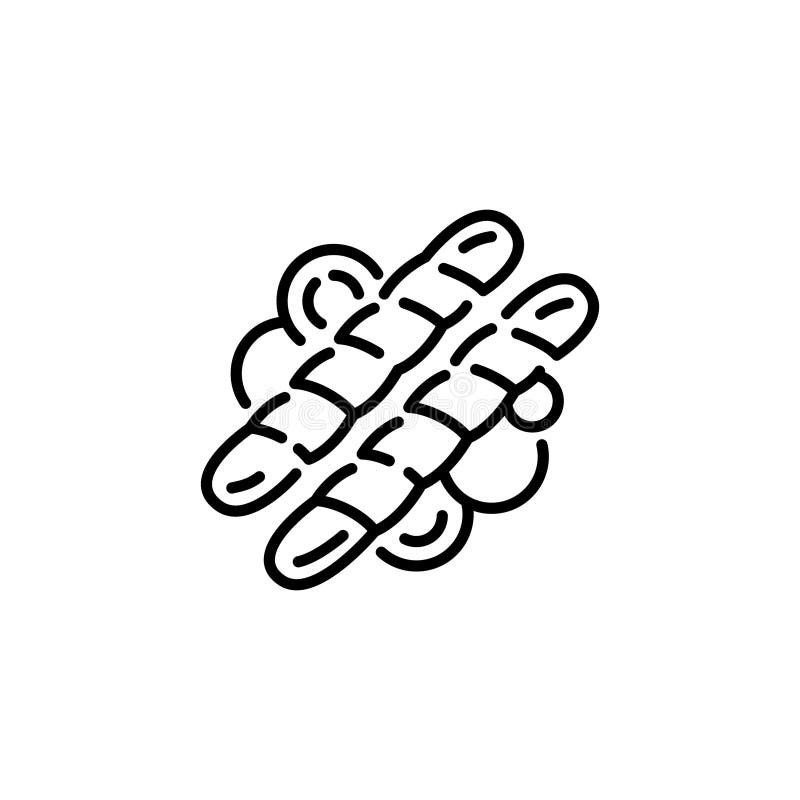 Kebab Skewer Icon stock vector. Illustration of lunch - 391937393