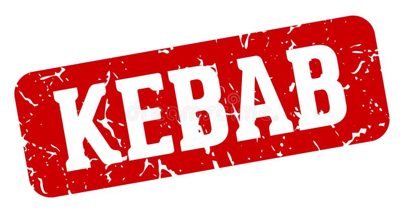 Kebab Rectangular Sign. Kebab Stamp Stock Vector - Illustration of ...