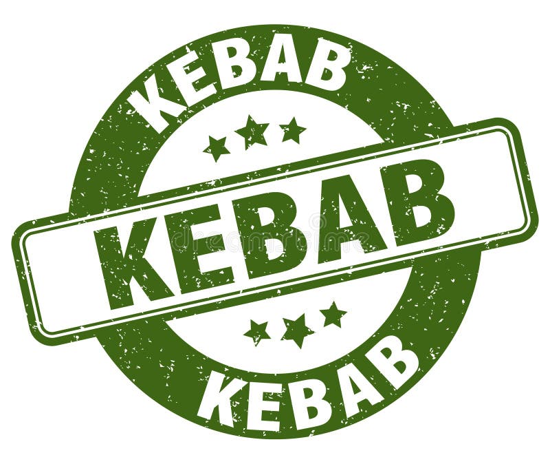 Kebab Stamp. Kebab Label. Round Grunge Sign Stock Vector - Illustration ...