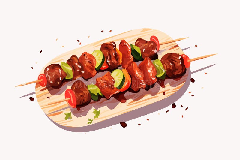 Kebab Vector Flat Minimalistic Asset Isolated Vector Style Illustration ...