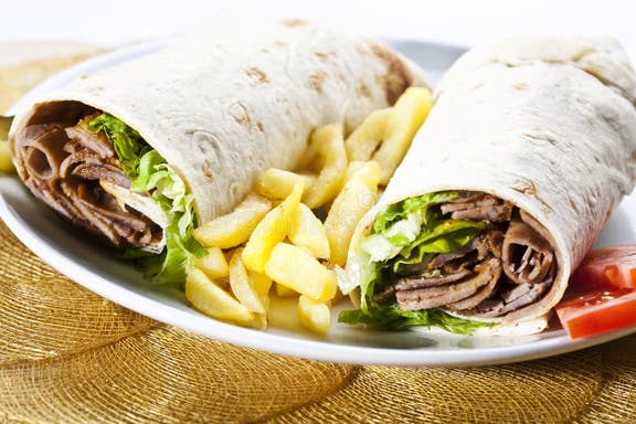 Kebab wrap stock image. Image of broil, kebab, black - 25791403