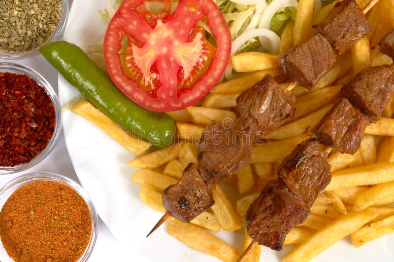Kebap stock image. Image of lunch, pepper, dinner, brown - 1294527