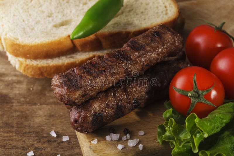 Kebapche stock photo. Image of cook, kajmak, kebabcheta - 46549404
