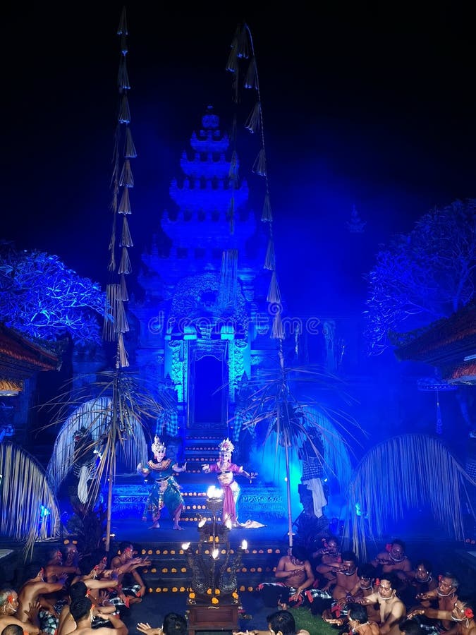 Kecak Dance Rama and Sinta Bali Tradicional Dance Editorial Stock Photo ...