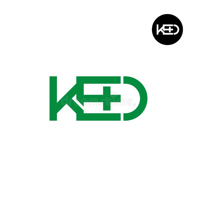 KED Logo Letter Monogram Design Stock Illustration - Illustration of ...