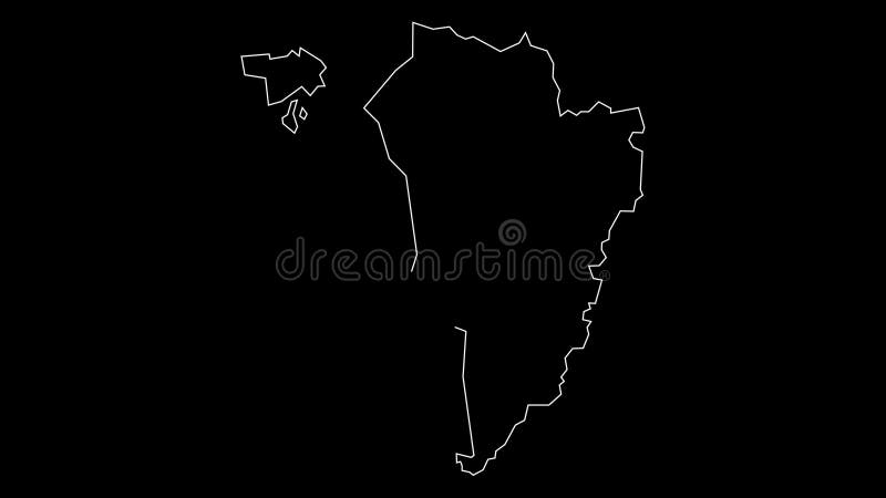 Kedah Malaysia Map Outline Animation Stock Footage - Video of black ...