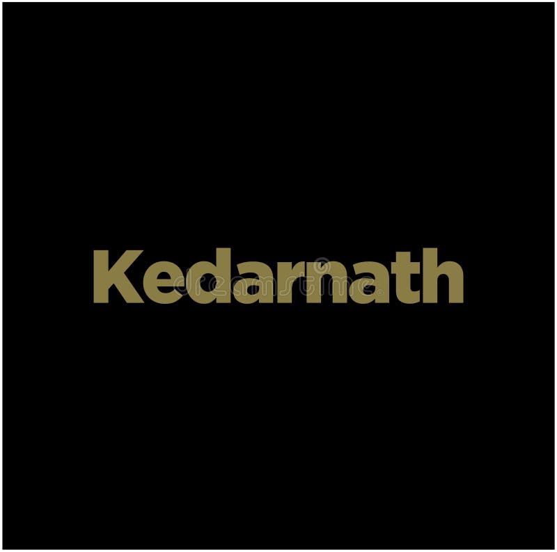 Kedarnath Lord Shiva Typography with Kedarnath Temple Inside of Typo ...