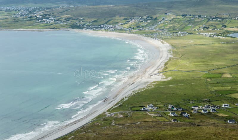 Keel Beach, Achill Island, Ireland Stock Image - Image of keel, school ...