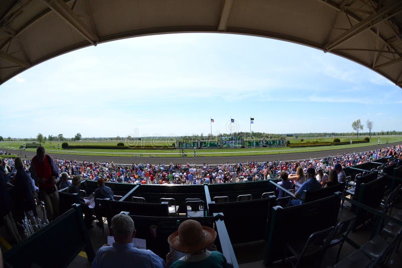 Keeneland Race Track Fisheye Editorial Photography - Image of groomed ...