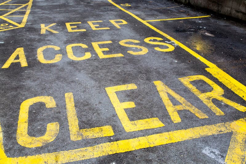 Keep Access Clear stock photo. Image of block, clear - 29273962