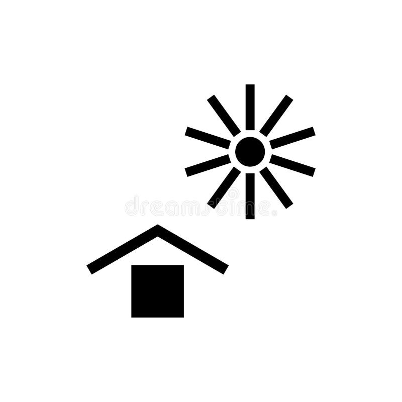 Keep Away from Heat or Sunlight. Vector Illustration of Symbol on Pack ...