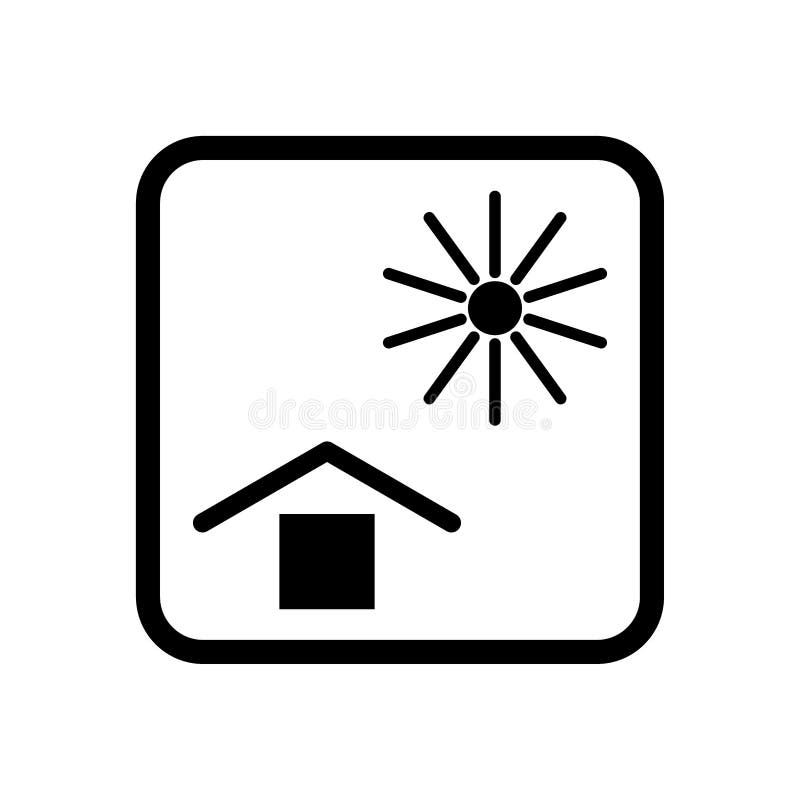 Keep Away from Heat or Sunlight. Vector Illustration of Symbol on Pack ...