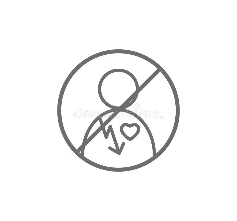 Keep Away from Vulnerable People Line Icon Stock Vector - Illustration ...